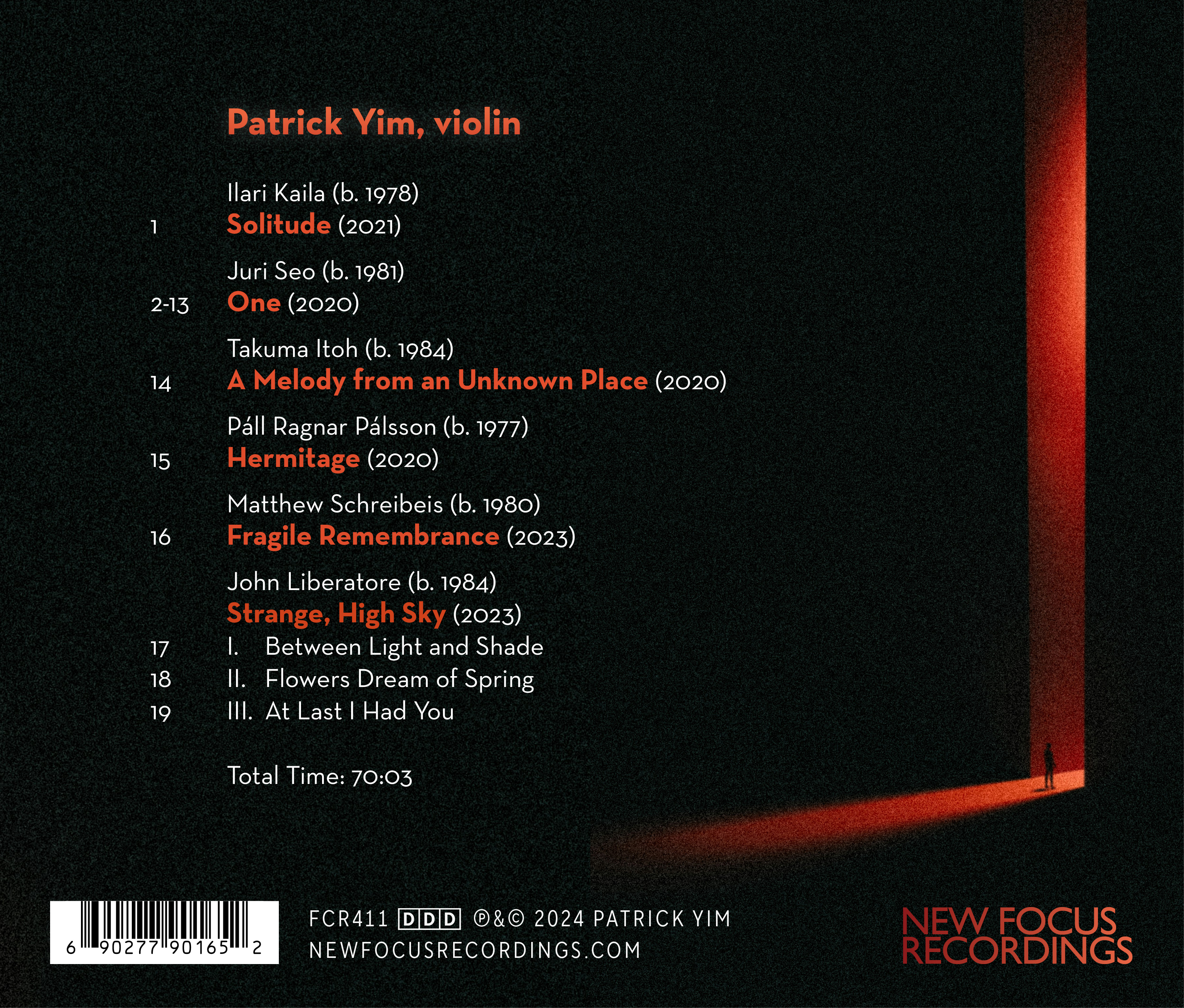 One: New Music for Unaccompanied Violin (New Focus Recordings, 2024 ...